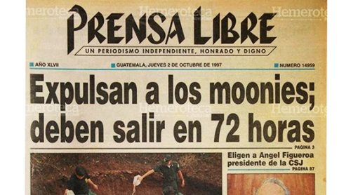 Actividades de la Secta Moon en países de habla hispana. - The Tragedy ...
